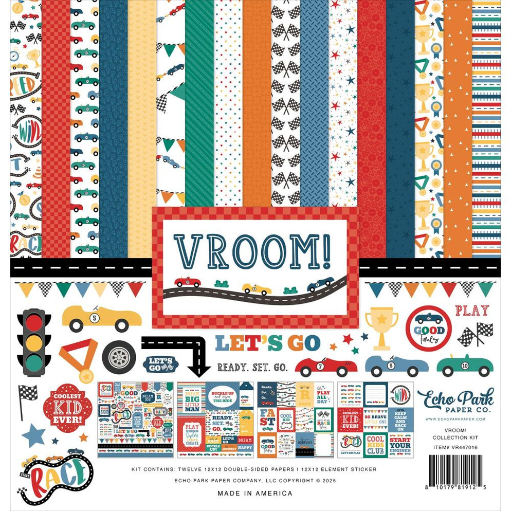 ECHO PARK PAPER COLLECTION VROOM — Jackies Craft Store NZ