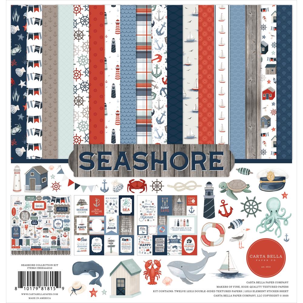 Carta Bella Collection Pack 12"X12" Seashore — Jackies Craft Store NZ
