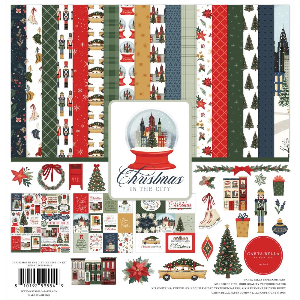 CARTA BELLA PAPER COLLECTION PACKS 12"X12" CHRISTMAS IN THE CITY ...