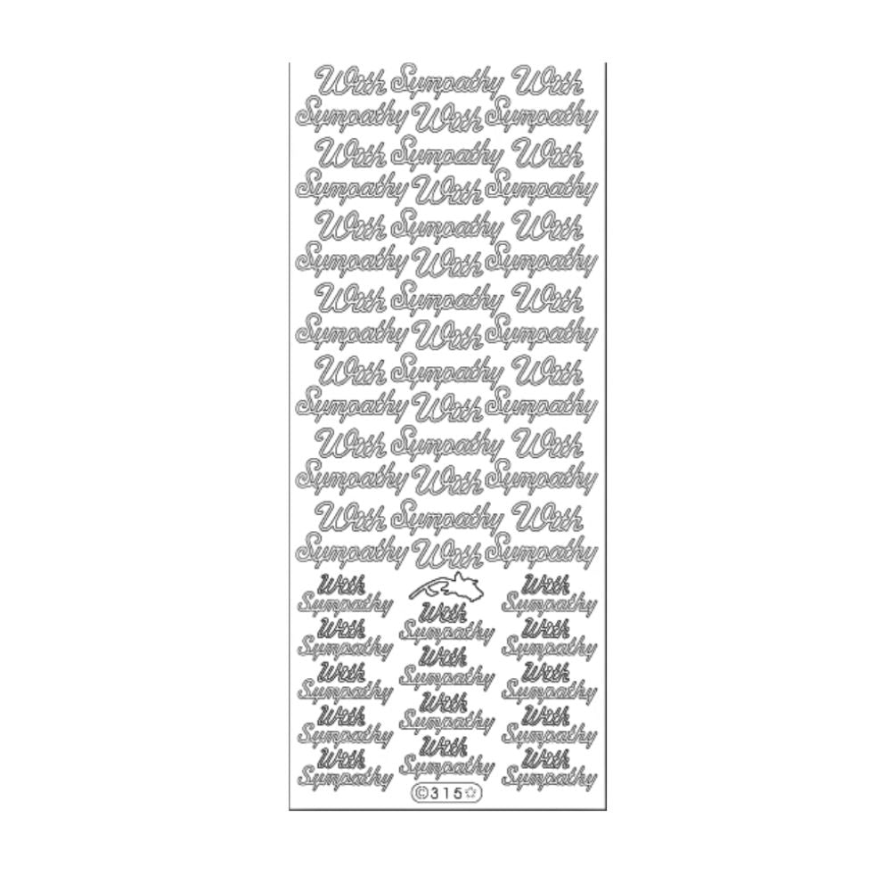 Peelcraft Sympathy Pc315 Peel-Off Stickers — Jackies Craft Store NZ