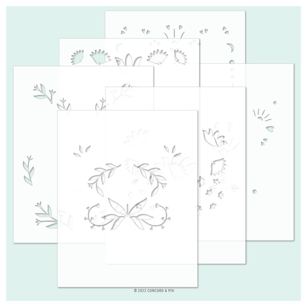 CONCORD & 9TH STENCIL PACK WHIMSICAL WINGS — Jackies Craft Store NZ