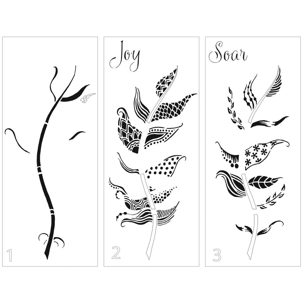 TCW 3-PART LAYERED STENCIL SELECTION — Jackies Craft Store NZ