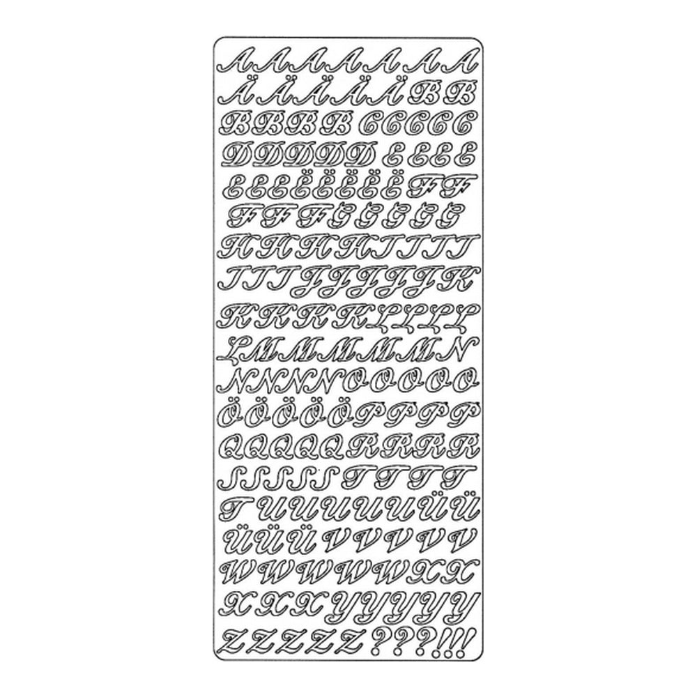 PEELCRAFT ALPHABET PC0293 PEEL-OFF STICKERS — Jackies Craft Store NZ