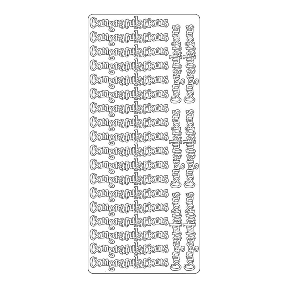 PEELCRAFT CONGRATULATIONS PC2733 PEEL-OFF STICKERS — Jackies Craft Store NZ